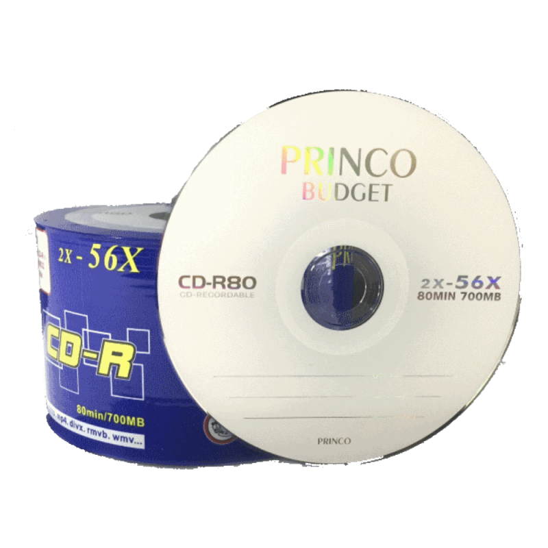 CD-R Princo Budget 52x 700MB/80M - Pack 50 - DVD.pt
