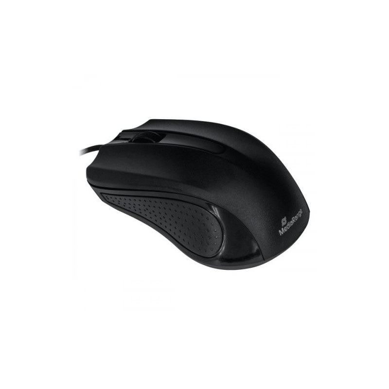 Mouse de 3 botões com fio MediaRange 1000DPI preto