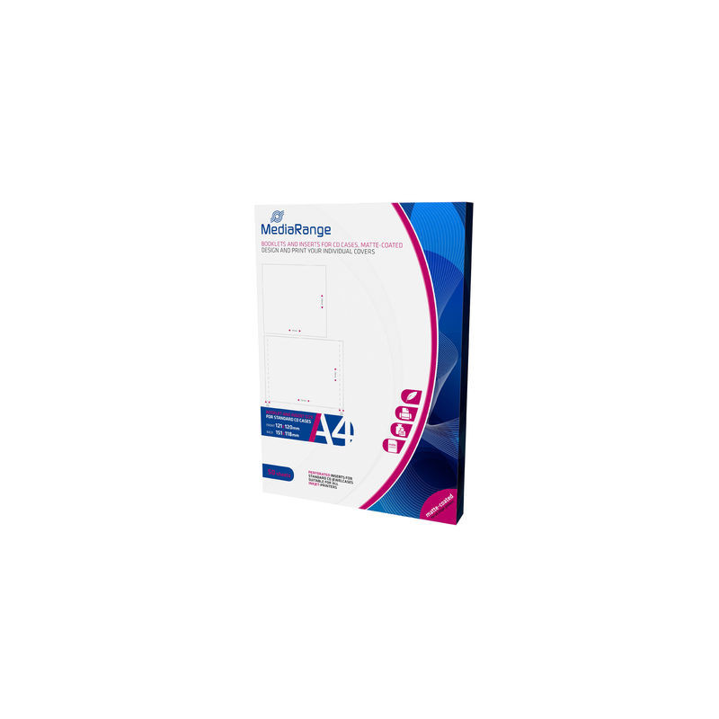 MediaRange Booklets and Inserts for CD-Jewelcases, matte-coated, Pack 50