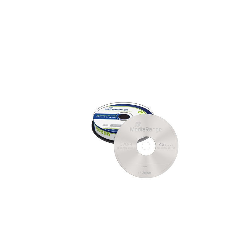Mini DVD-R 1.4GB|30min Mediarange 4x speed, Cake 10